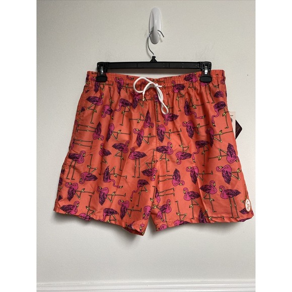 Uzzi | Swim | Uzzi Mens Swim Trunks Flamingo Print Size Xxl Coral ...